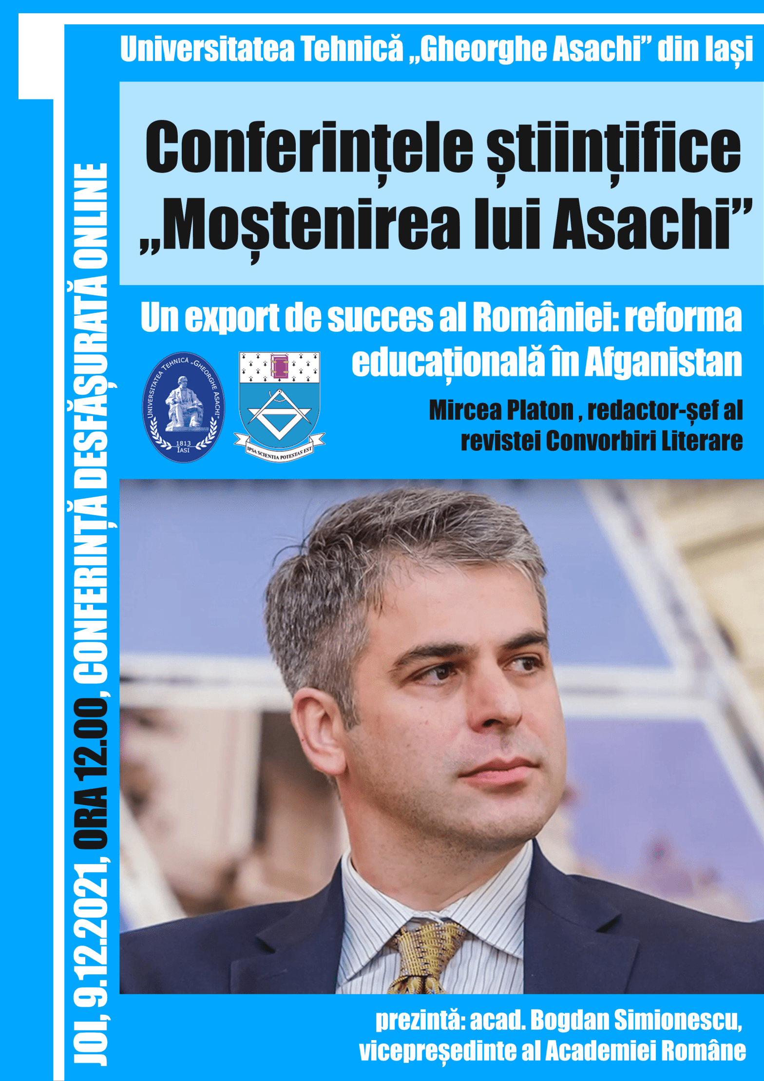 Conferințele științifice „Moștenirea lui Asachi”: Mircea Platon ...