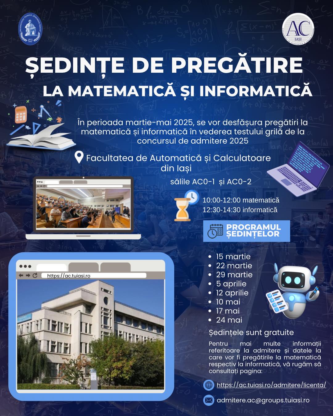 Pregătire gratuită pentru ADMITERE la Facultatea de Automatică și ...
